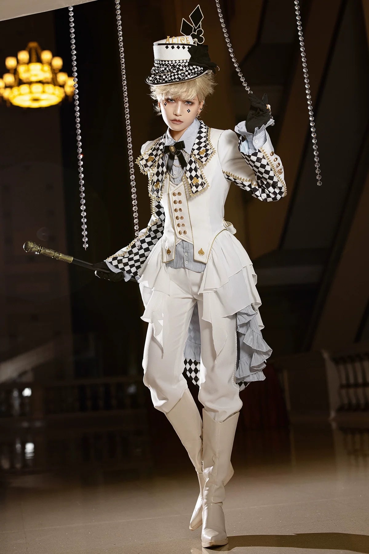Immortal Thorn - Lost Alice - Ouji Lolita Coat Checkered Prince Outwea ...